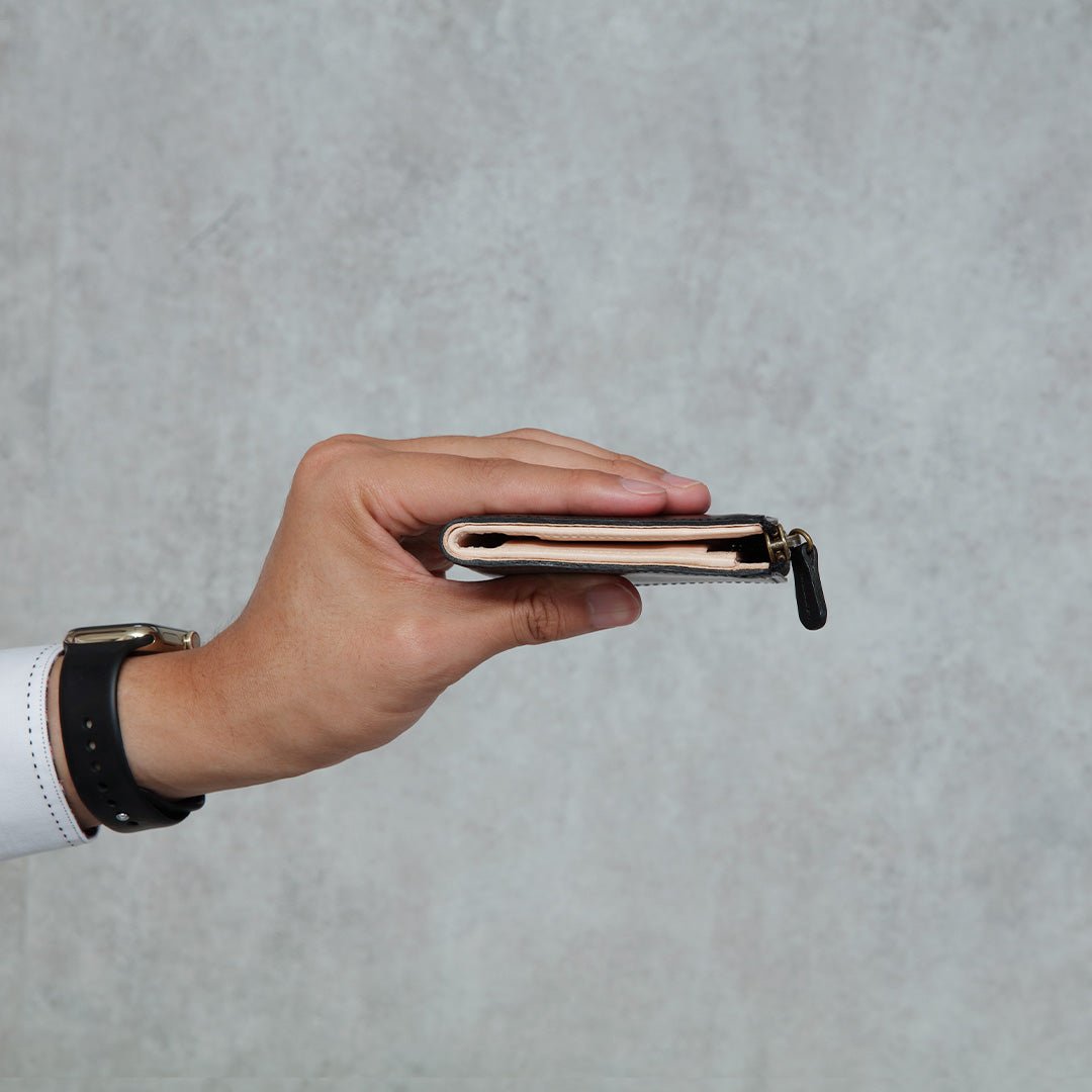 Evoon L字二つ折り財布 Vellda L-zip・ブラック/ブラウン/グリーン【送料無料・12月中旬までに入荷予定】